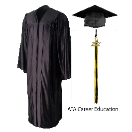 ATA Career Education Graduation Cap, Gown & Tassel