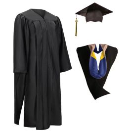 CIU Masters Matte Graduation Cap, Gown, Tassel & Hood