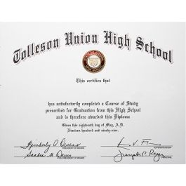 Custom Diploma - Thermo or Flat Print with Foil Stamping