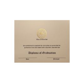 Gold Foiled Ivory Stock Diplomas