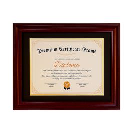 Pine Wood Diploma Frame with Glass Cover