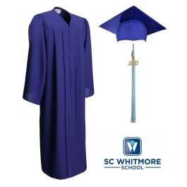 SC Whitmore School Royal Blue Cap, Gown & Tassel