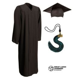 Great Lakes Learning Academy Matte Graduation Cap, Gown & Tassel