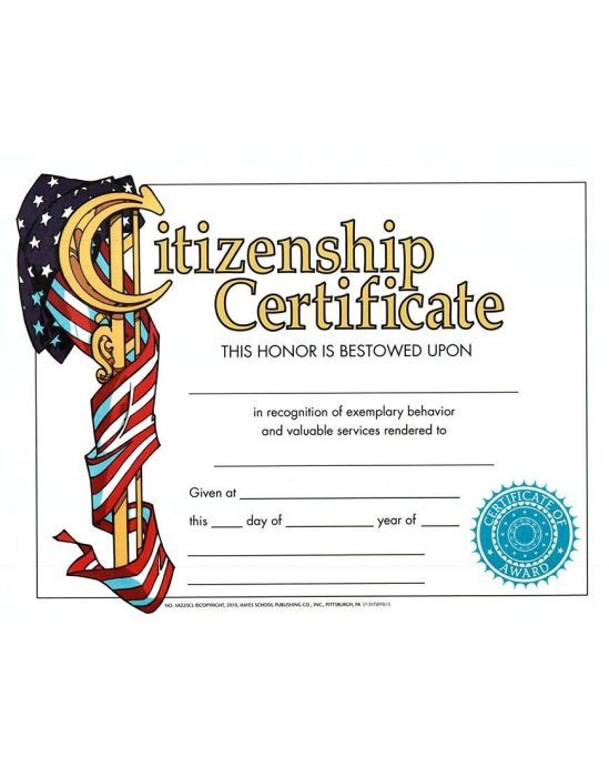 Certificate of Citizenship