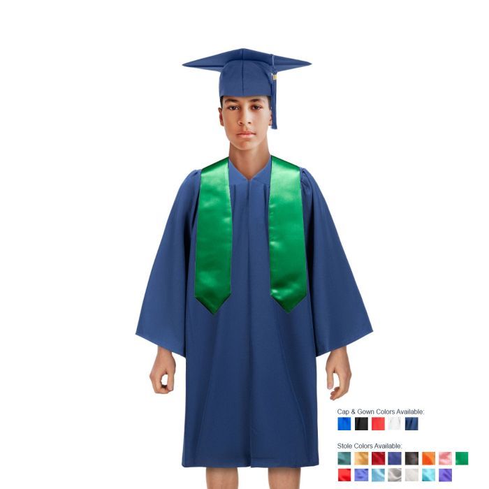Child Essentials Matte Cap, Gown, Tassel & Stole Package