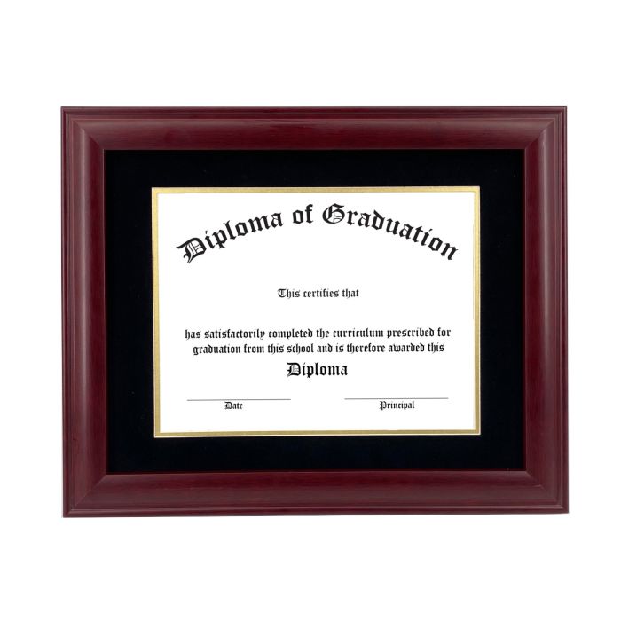 Pine Wood Diploma Frame with Glass Cover
