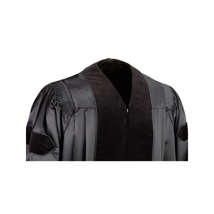 Formal Academic Regalia Doctoral Graduation Gown With Black Velvet ...