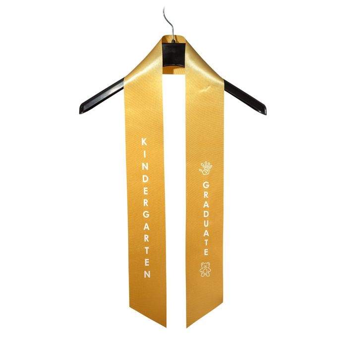 Child Kindergarten Imprinted Gold Sash | GraduationSource