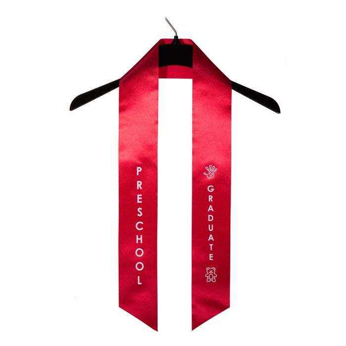 Child Preschool Imprinted Red Sash