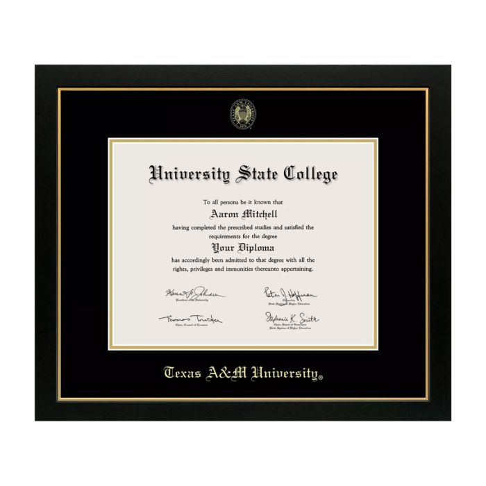 Texas A&M University Diploma Frame