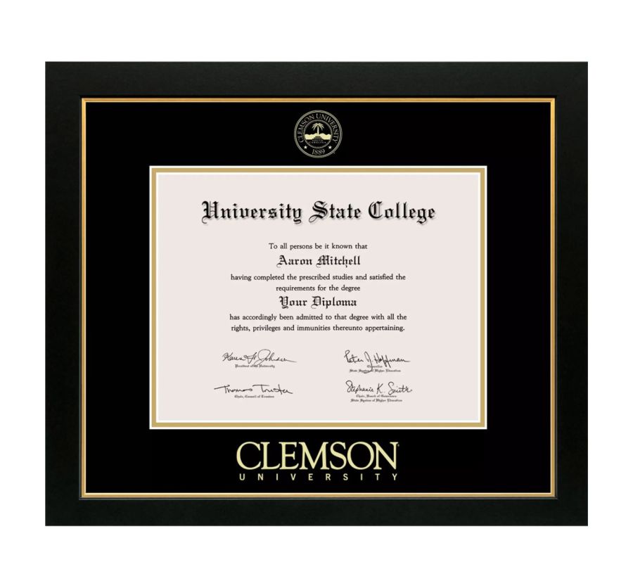 Clemson University Diploma Frame
